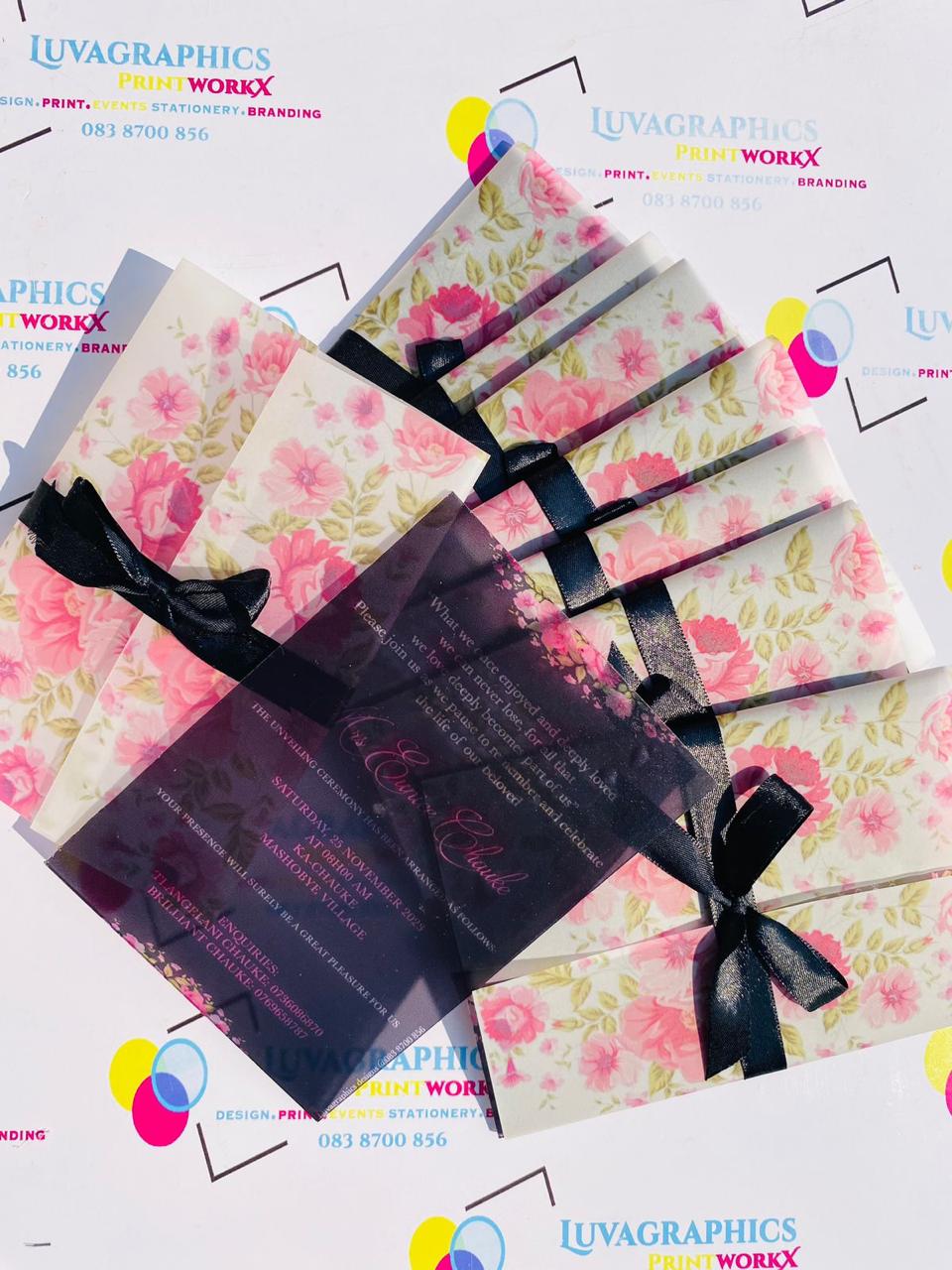 Perspex Invitation Card – Luvagraphics